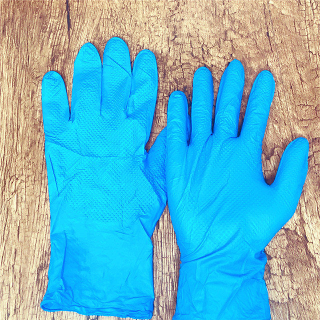 Blue  3.0g/3.5g/4.0g/4.5g/5.0g texfured finger Disposable Nitrile Gloves XS, S,M,L,XL,XXL for non-medical use