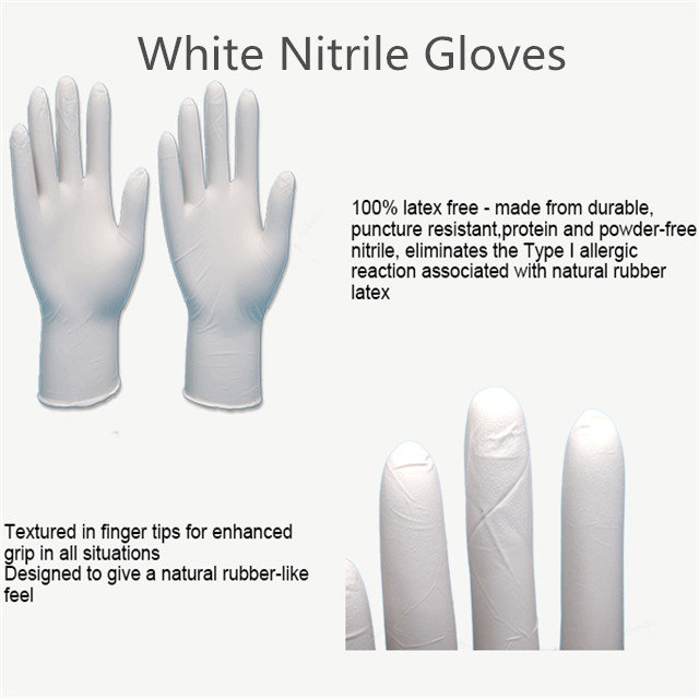 Food Grade blue/ white/ black,/ purple nitrile glove texfured finger Disposable Nitrile Gloves3.0g/3.5g/4.0g/4.5g/5.0g