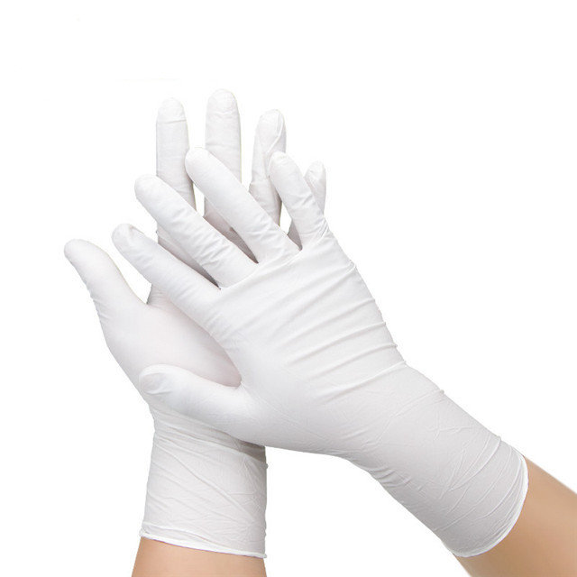 Blue Medical Examination Nitrile Gloves Texfured finger used in medical examination and treatment