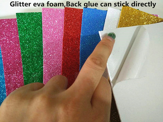 2mm gold silver glitter EVA foam sponge paper A4 paper back rubber sponge Can make arrangement The school manual creati