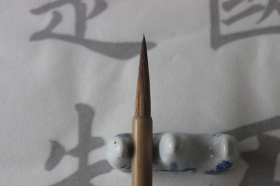 Customised Size Bamboo Calligraphy Brush , Soft Brown Chinese Writing Brush