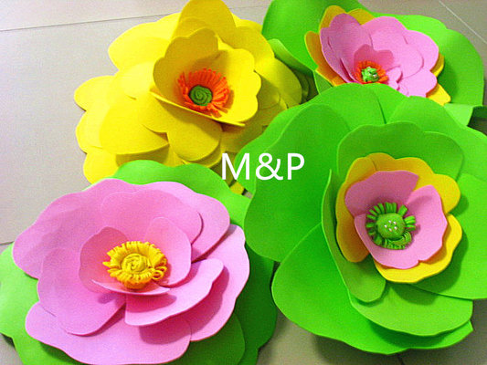 1mm EVA Foam Sheets 14cm X14cm Spong Paper Origami Rose Flower For Kindergarten