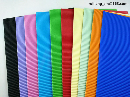 Lake Blue Corrugated Paper Sheets Kindergarten Construction Paper Eco Friendly
