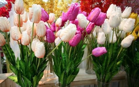 Plastic  Decorative Artificial Flower Stems For Wedding Environmently Friendly Material