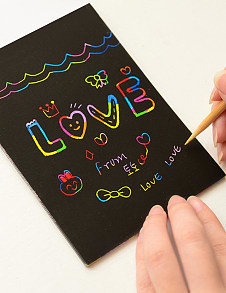 High End Children's Scratch Art Pad , Full Color Art Craft Paper A4 / A5 Size