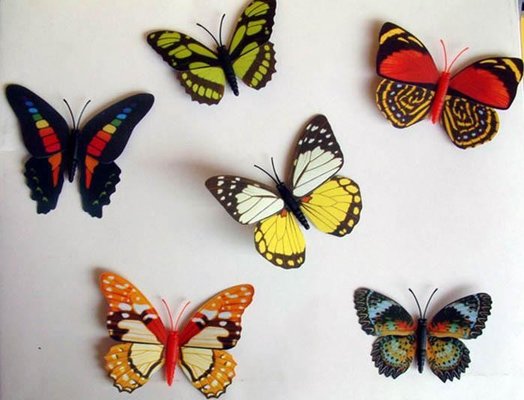 Colorful Butterfly Craft Kids Craft Accessories 10cm 6 Mm Diameter DIY Material