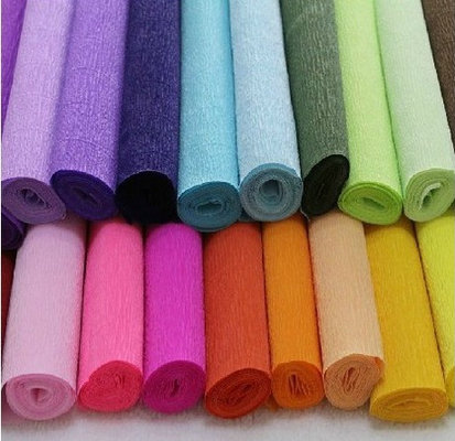 Manual Cut Type Double Sided Crepe Paper Sheets 50cm * 250cm Size