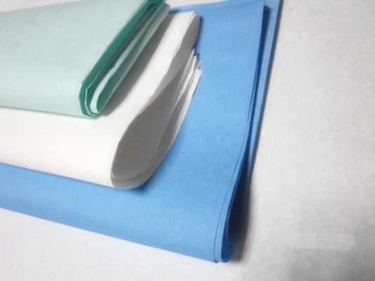 Sterilization Crepe Wrapping Paper , Thick Coloured Tissue Paper Sheets