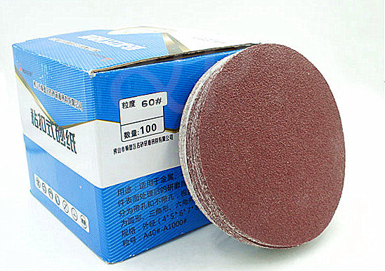 Red Brown Colored Sand Paper Self Adhesive Sandpaper Pad 60# / 80# Grit