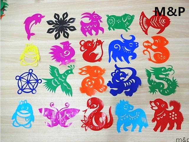 Red Purple Colored Glossy Paper Die Cut Handmade Paper Craft 45 Cm *45cm