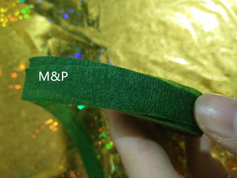 Resuable Green Colored Decorative Adhesive Paper Tape Diy Handmade School Commonly Used
