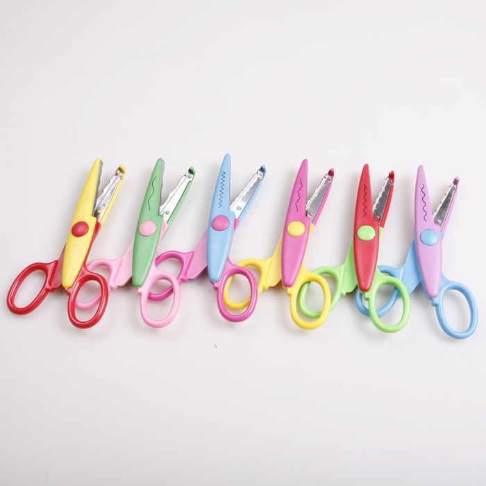 Toddler Craft Kits ABS Plastic Handle Grip Small Craft Scissors For Paper Cutting Art