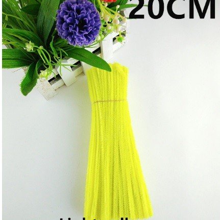 Long Yellow Plush Stick Kids Craft Accessories Craft Items For Kids 20cm * 6mm