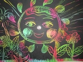 Rectangle Shaped Christmas Scratch Art Paper DIY Type Eco - Friendly