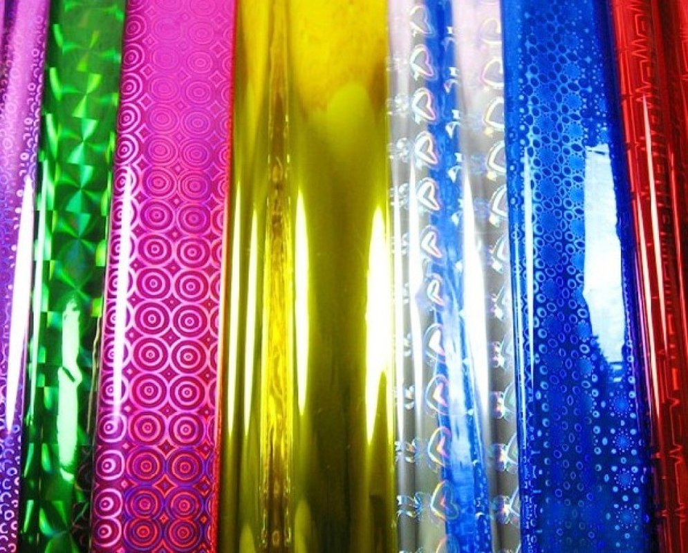 Purple Foil Christmas Wrapping Paper , Colored Foil Paper Sheets For Craft