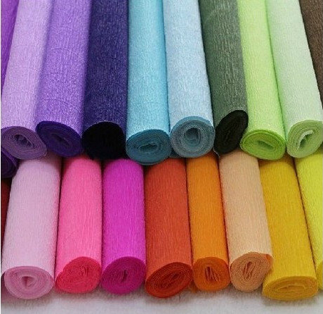 Manual Cut Type Double Sided Crepe Paper Sheets 50cm * 250cm Size