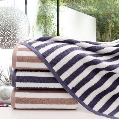 wholesale 100% cotton striped hotel bath towels