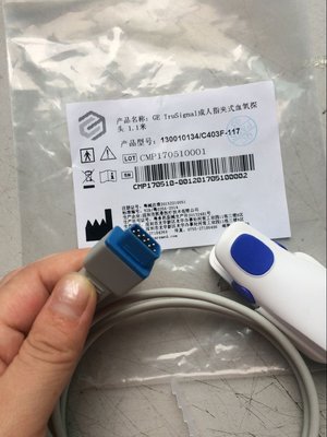 GE Dinamap V100 Ohmeda spo2 probe SPO2 sensor with finger clip
