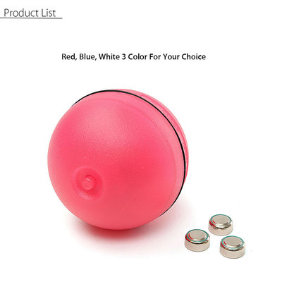 Automatic Glow Ball Dog Toy 6.4cm Size , Three Colors Fun Cat Toys CE Approved