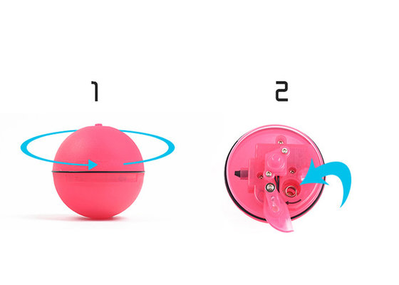 Non Toxic ABS Magic Cat Rolling Ball , Funny Interactive Automatic Cat Toy