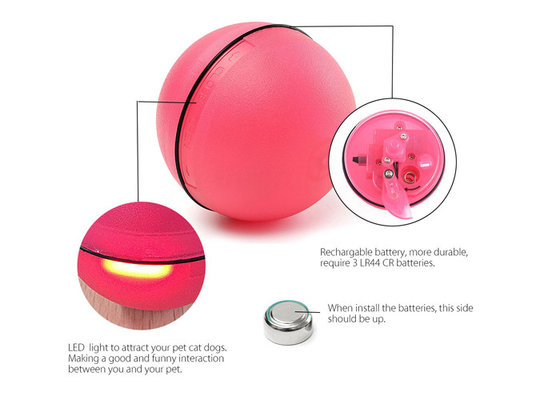 Cool Plastic Cat Balls / Motorized Dog Toy Random Moving For Pet Entertainment