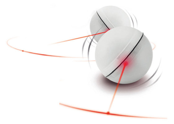 Interactive LED Motorized Dog Ball , White Color Motorized Dog Chase Toy