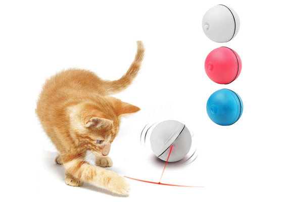 Auto Move Plastic Cat Balls Dog / Weasel Motorized Ball Toy With LED Light