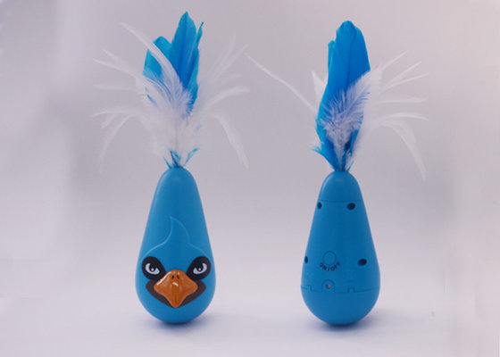 Automatically Rotate Safe Cat Toys , Interactive Pet Cat Toy With Plush Feather