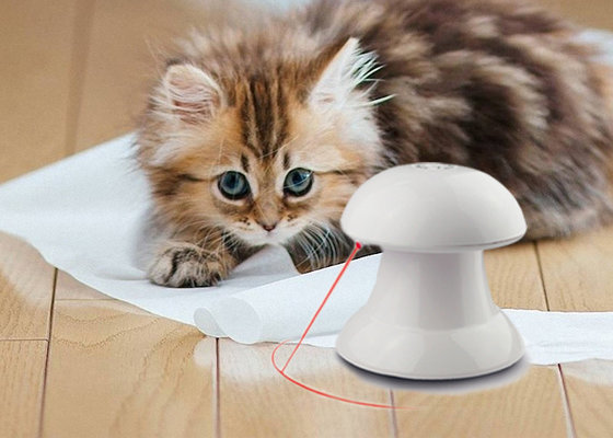 Happy White Cat Laser Toy Light 18 X 18cm Size With 4 Different Speed Modes