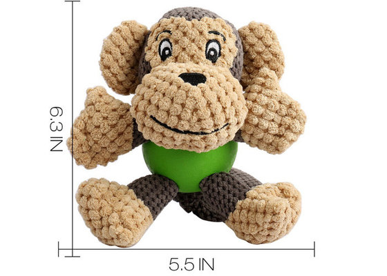 Durable Squeaky Dog Rope Toys Pet Training Double Layer Fabric Structure For Boredom