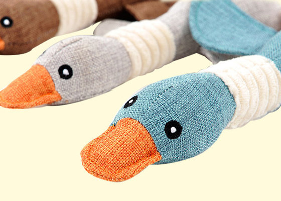 Plush Mallard Duck Style Plush Puppies Dog Toys Non Toxic Materials Puppy Chew Toys