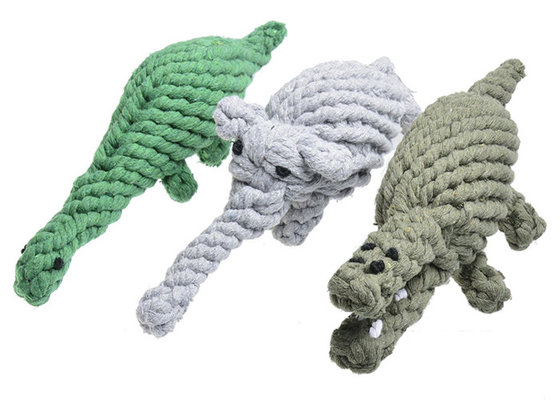 Animal Design Cotton Rope Ball Dog Toy , Soft Corduroy Puppy Rope Toy