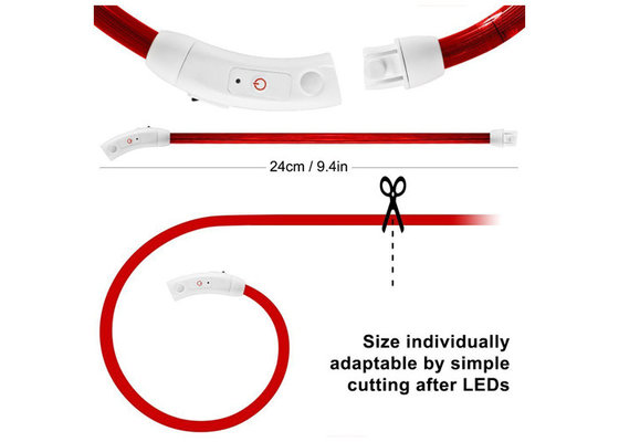 Water Resistant LED Dog Collar USB Rechargeable Glowing Petsafe Small Dog Collar