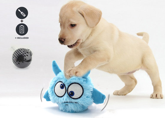 Blue Funny Plastic Dog Balls Non Toxic For Exercise Jumping / Bouncing
