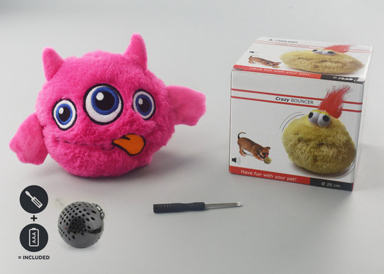 Indoor Battery Operated Puppy Toys , Motion Activated Plastic Cat Balls
