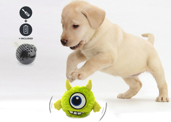 Activated Plastic Dog Balls Toys Non Toxic Multi Color With Custom Plush Cover