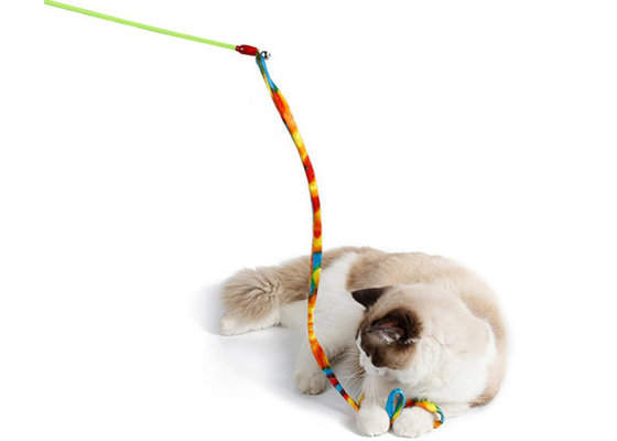 Interactive Flying Cat Toy Wand Teaser Flexibility Funny Kitty Teaser With Bell