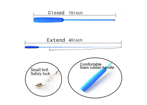 Funny Flexible Cat Feather Toys / Cat Bird Toy With Durable Fishing Line