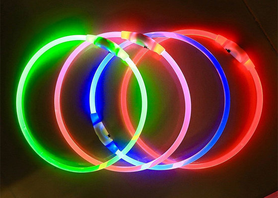 Fashion LED Dog Collar USB Rechargeable Glowing Petsafe Dog Collar For Night Safety