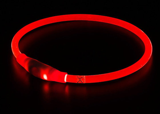 Fashion LED Dog Collar USB Rechargeable Glowing Petsafe Dog Collar For Night Safety
