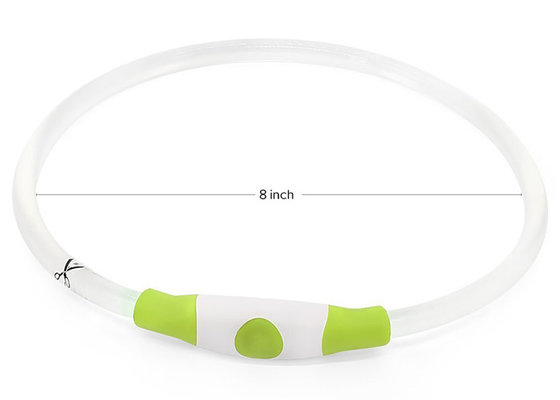 Cuttable LED Dog Collar Water Resistant Battery Powered Pet Necklace Loop