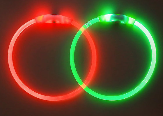 Cuttable LED Dog Collar Water Resistant Battery Powered Pet Necklace Loop