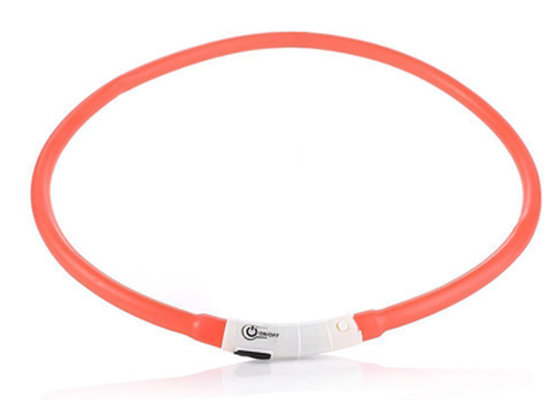 Night Safety LED Glow Dog Collar Adjustable USB Rechargeable Dog Collar