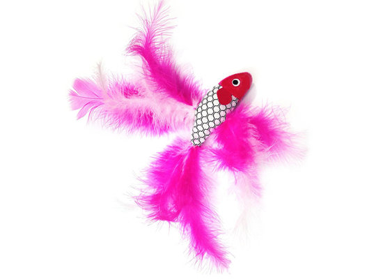 Polycarbonate Material Cat Feather Toys / Popular Cat Toys For Kitty Exercising