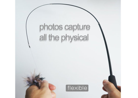 Odor Free Cat Feather Toys Retractable Wire Cat Toy With Cute Pendant / Bell