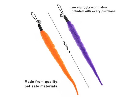 Indoor Cat Feather Toys Retractable Unusual Cat Toys With 3 Pieces Feather