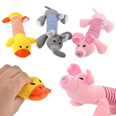 Funny Plush Puppies Squeaker Toys , Plush Stuffed Dogs For Entertainment