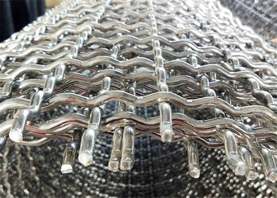 1.1mm Wire Diameter Stainless Steel 316 Crimped Square Wire Mesh Netting