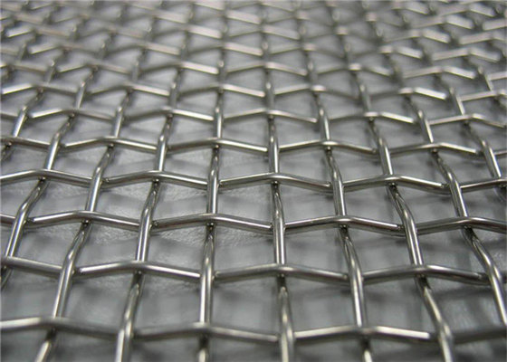 Durable Stainless Steel Square Hole Plain Weave Crimped Wire Mesh