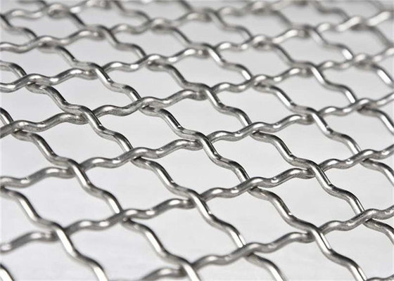 Durable Stainless Steel Square Hole Plain Weave Crimped Wire Mesh